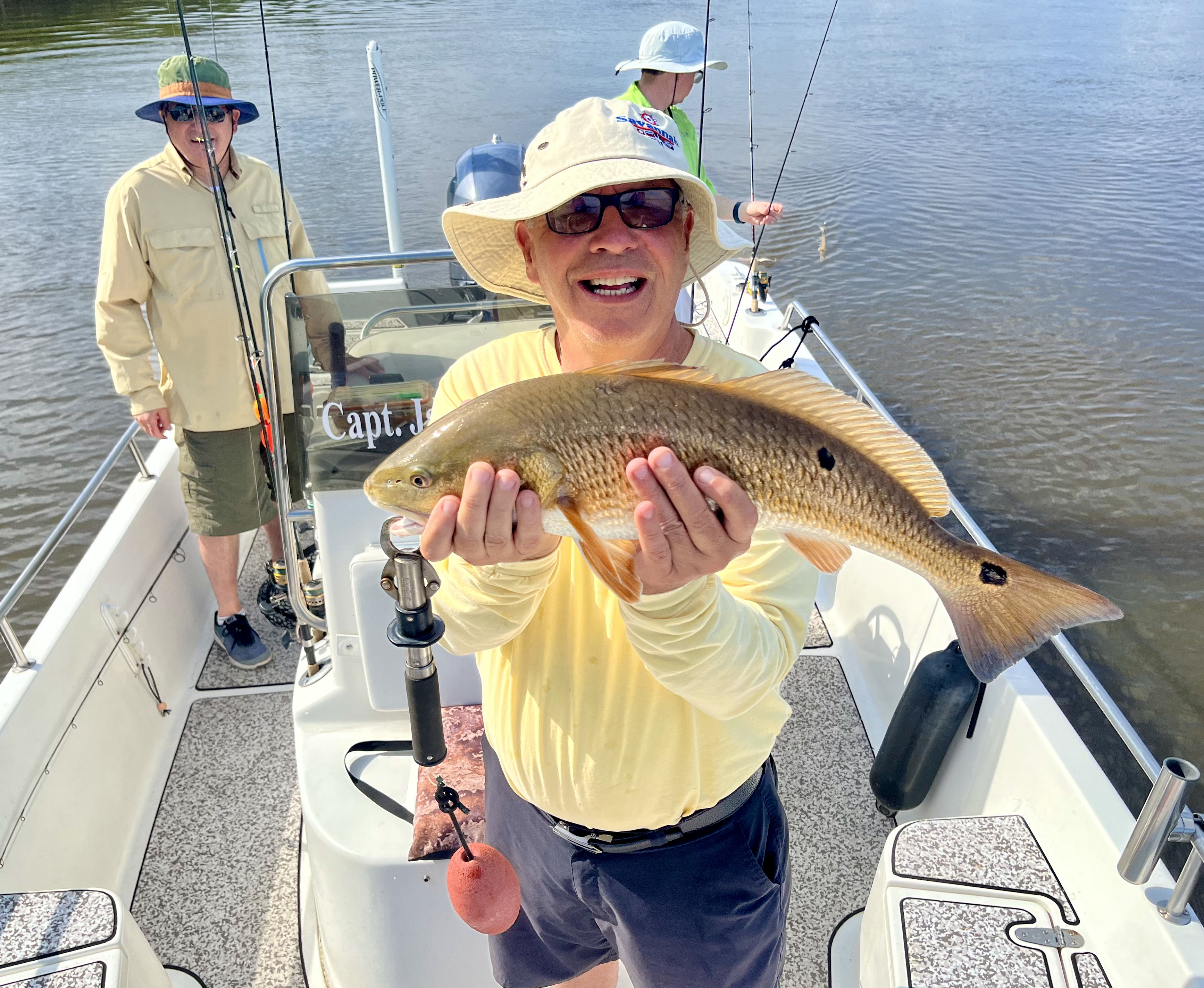 Bill Kefalas & friends catching some reds! - Coastal River Charters